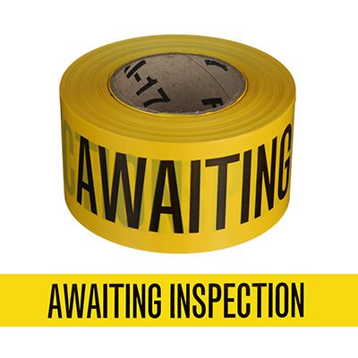 Quality Control Tapes - Awaiting Inspection | Emedco