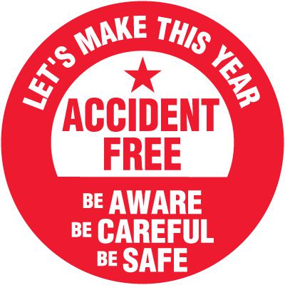 Safety Training Labels - Let's Make This Year Accident Free | Emedco