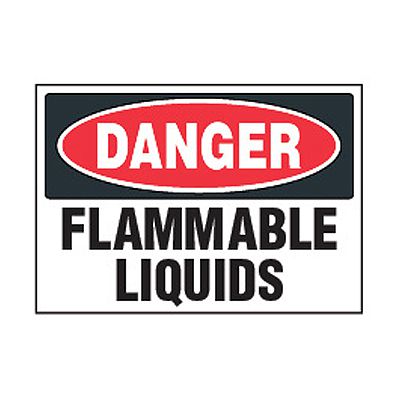 Chemical Safety Labels - Danger Flammable Liquids | Emedco