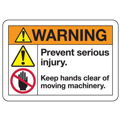 Machine Warning Signs | Safety Decals & Labels | Emedco