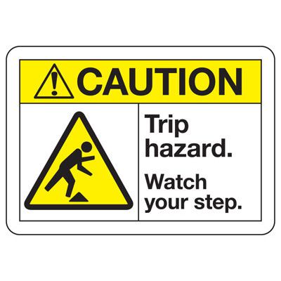 Slipping Signs, Tripping Signs, Slip & Trip Hazard Sign | Emedco