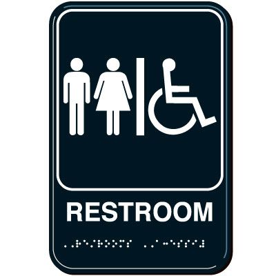 ADA Wheelchair Accessible Restroom Signs - Men/Women | Emedco | Emedco