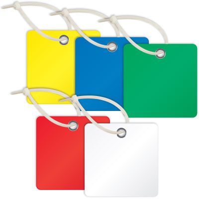 Mini Colored Square Tags | Emedco
