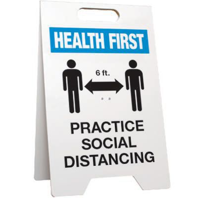 Practice Social Distancing Floor Stand | Seton