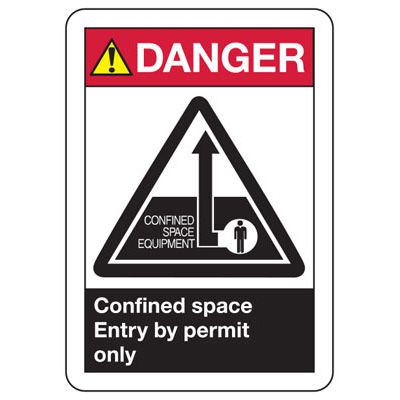 Confined Space Signs: Danger, Permit Entry & Safety Warnings | Emedco