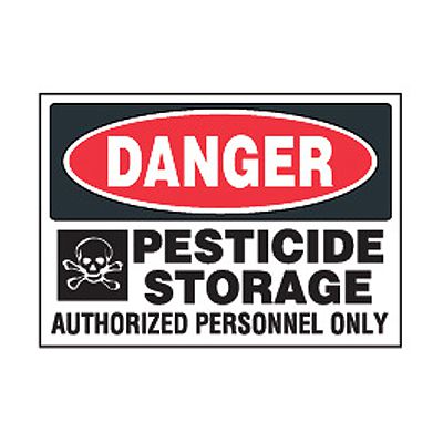 Chemical Safety Labels - Danger Pesticide Storage | Emedco