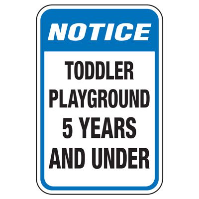 Playground Sign - Toddler Playground | Emedco