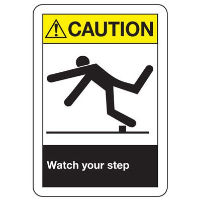 Slipping Signs, Tripping Signs, Slip & Trip Hazard Sign | Emedco
