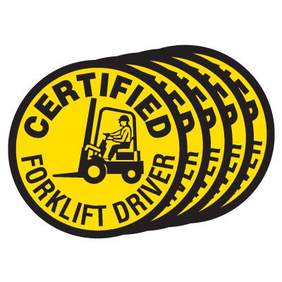 Safety Training Labels - Certified Forklift Driver | Emedco