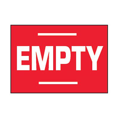 Chemical Safety Labels - Empty Chemical Labels | Emedco