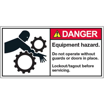 ANSI Danger Labels - Entanglement Hazard | Emedco
