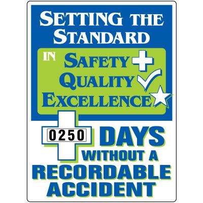 Setting The Standard Recordable Accident Scoreboard, Motivational Job ...