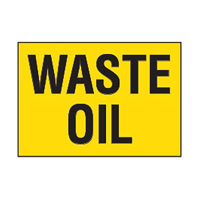 Chemical Safety Labels - Waste Oil Labels | Emedco
