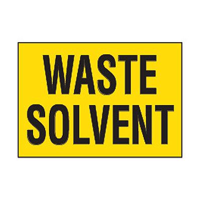 Chemical Safety Labels - Waste Solvent, Chemical Labels | Emedco