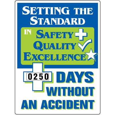 Setting The Standard Without Accident Scoreboard, Motivational Job ...
