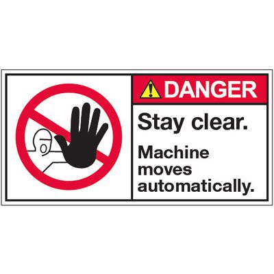 ANSI Warning Labels - Danger Stay Clear | Emedco