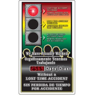 Bilingual Safety Signal Scoreboard | Emedco