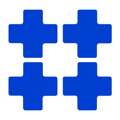 Toughstripe Die Cut Shapes - Cross Markers from Emedco.com, Stock items ...