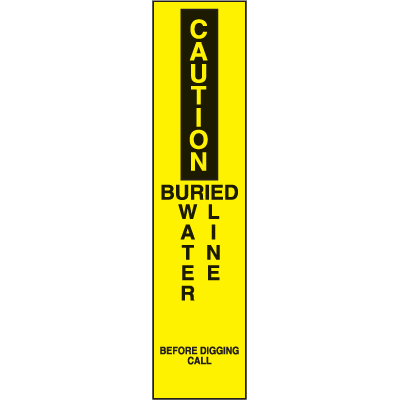 Marking Stake Label - Buried Water Line | Seton