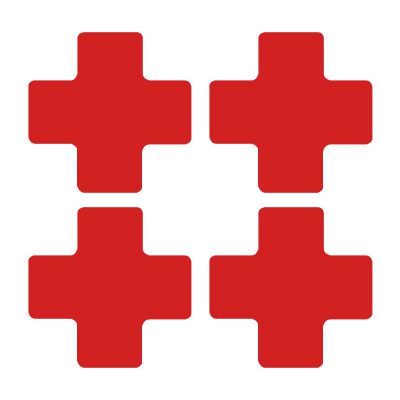 Toughstripe Die-Cut Shapes - Cross Markers | Seton