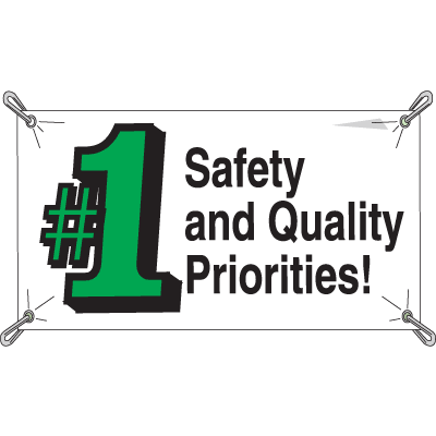 Safety And Quality Number 1 Priorities Banners | Emedco