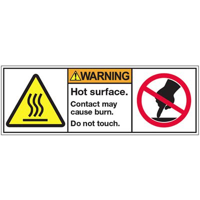 ANSI Warning Labels - Hot Surface | Emedco