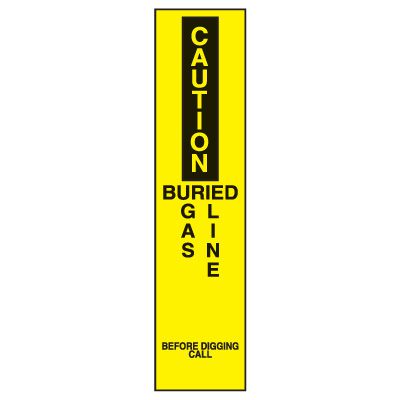 Marking Stakes - Caution Buried Gas Line | Emedco