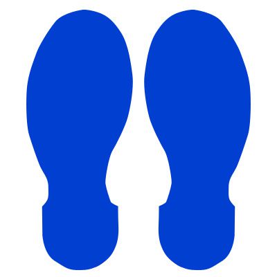 TOUGHSTRIPE Die-Cut Floor Marking Footprints | Emedco