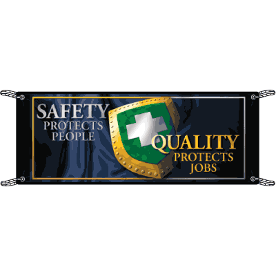 Safety Protects People Safety Slogan Banners | Emedco