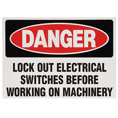 Lockout Labels - Danger Lock Out Electrical Switches | Emedco