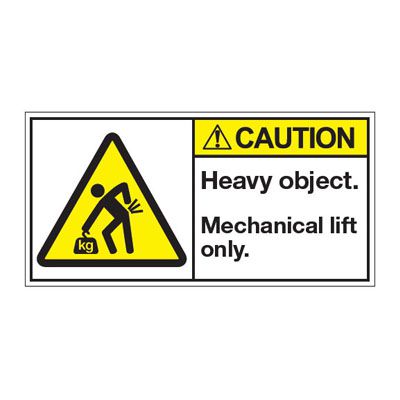 ANSI Z535 Safety Labels - Caution Heavy Object|Seton Canada | Seton.ca