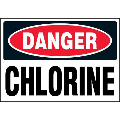 Chemical Hazard Labels - Danger Chlorine | Emedco