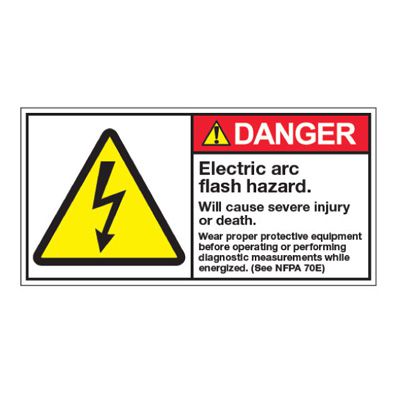 ANSI Z535 Safety Labels - Electric Arc Flash Hazard|Seton Canada | Seton.ca