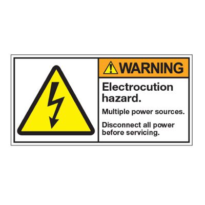 ANSI Z535 Safety Labels, Electrocution Hazard | Seton