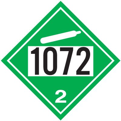 Oxygen Hazardous Material Sign