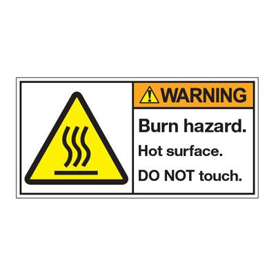 ANSI Warning Labels - Burn Hazard | Emedco
