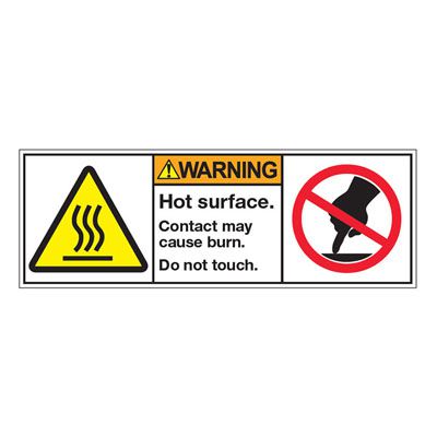 ANSI Z535 Safety Labels, Warning Hot Surface | Seton