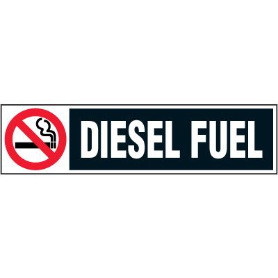 Chemical Hazard Labels - Diesel Fuel (No Smoking) | Emedco