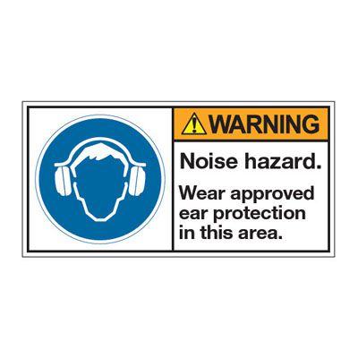 ANSI Z535 Safety Labels, Wear Ear Protection | Seton