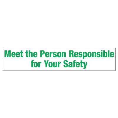 Safety Slogan Mirror Labels - Meet The Person Responsible | Seton