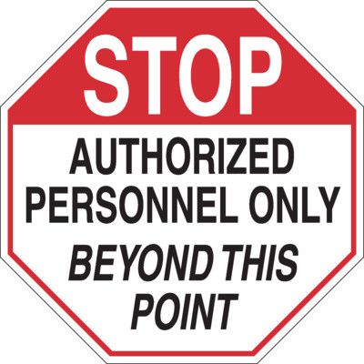 Security Stop Signs | Security Signs | Seton