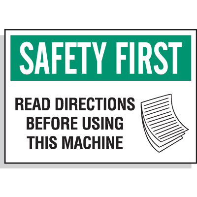 Hazard Warning Labels - Safety First Read Directions Before Using This ...