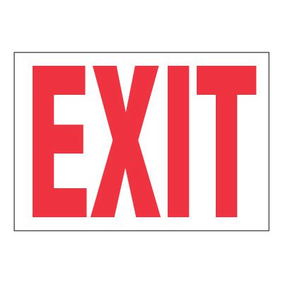 ToughWash Adhesive Signs - Exit, Safety Signs | Seton.ca