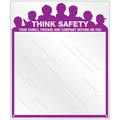 Safety Slogan Mirror Signs - Family, Friends, Company | Emedco