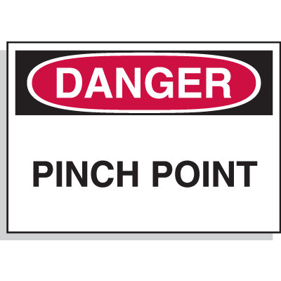 OSHA Danger Labels - Pinch Point (Text Only) | Seton