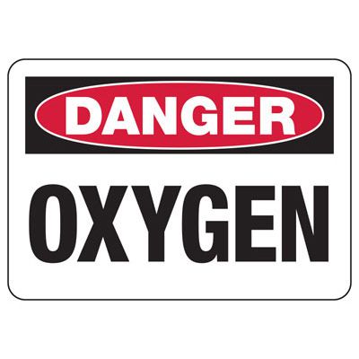 Danger Signs - Oxygen | Emedco