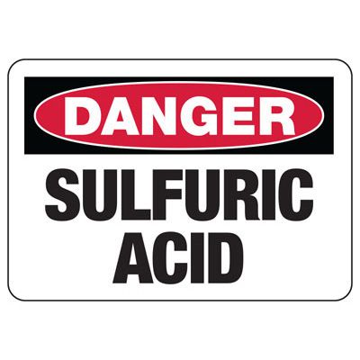 Danger Signs - Sulfuric Acid | Seton