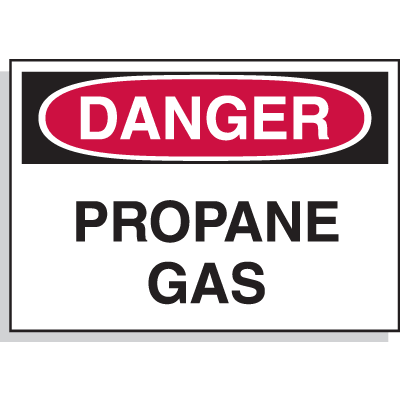 Hazard Warning Labels - Danger Propane Gas | Seton