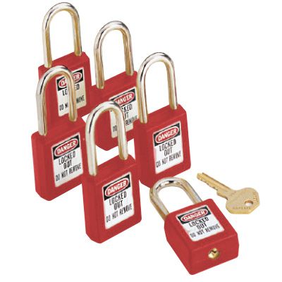 Master Lock Zenex Safety Keyed Alike Padlock Sets | Emedco