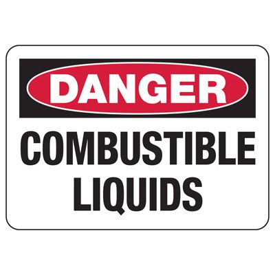 Danger Signs - Combustible Liquids | Emedco